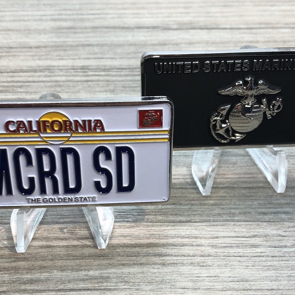 Usmc License Plate - Etsy