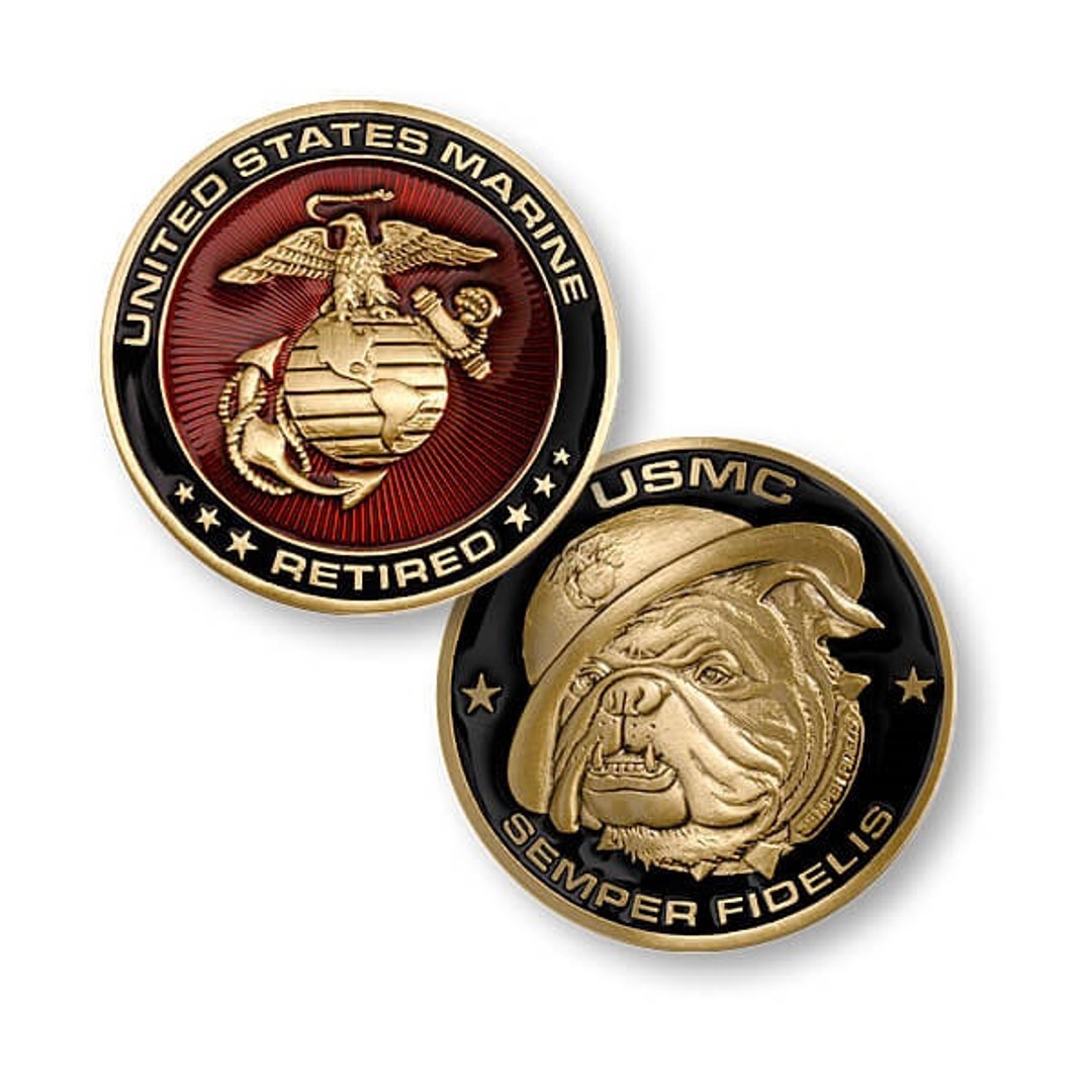 Bulldog – Marine Corps Retired Challenge Coin - Etsy