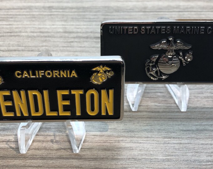 United States Marine Corps CAMP PENDLETON License Plate Challenge Coin ...