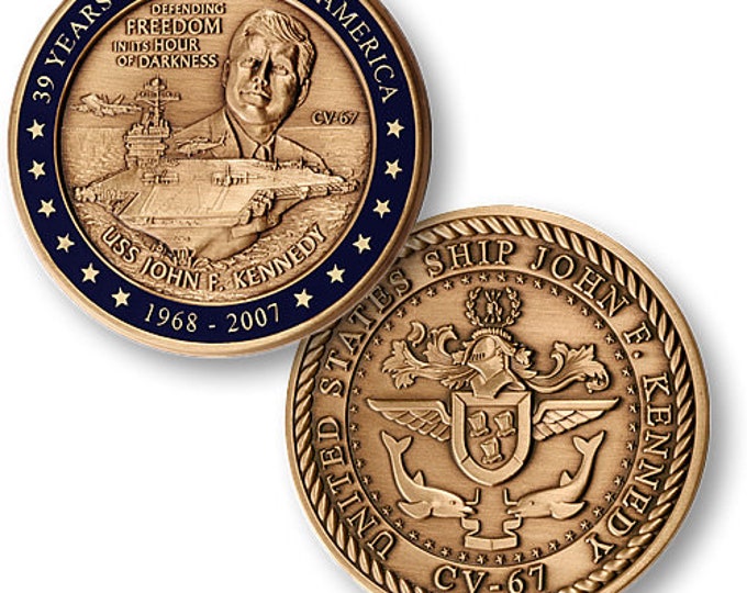 USS John F Kennedy Retirement Coin Challenge Coin - Etsy