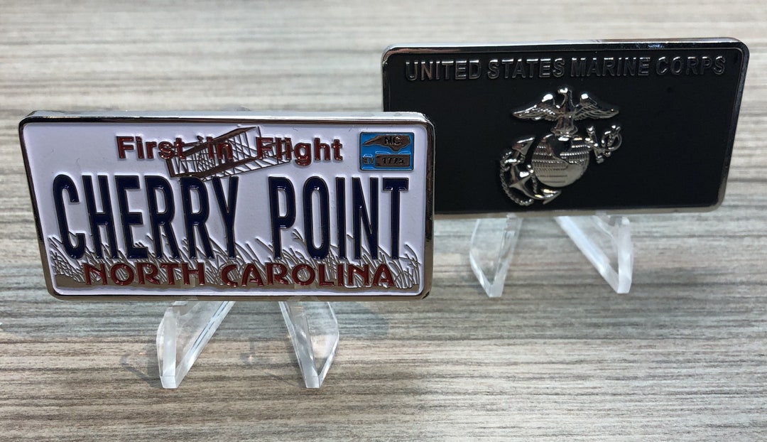 United States Marine Corps CHERRY POINT License Plate Challenge Coin - Etsy