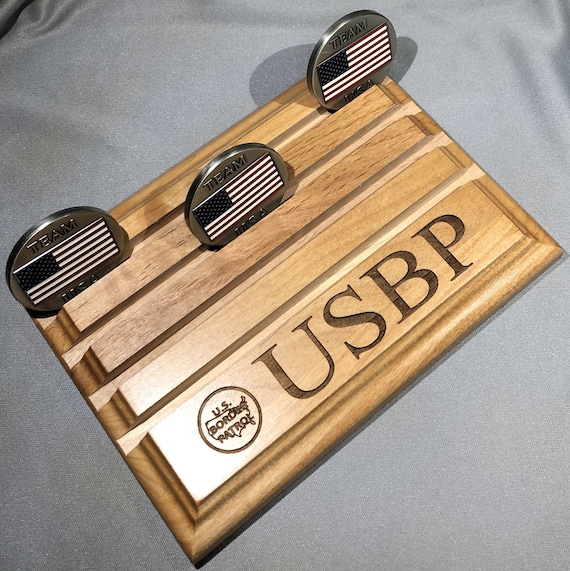 Etched USBP Challenge Coin Display Holds up to 16 Coins | Etsy