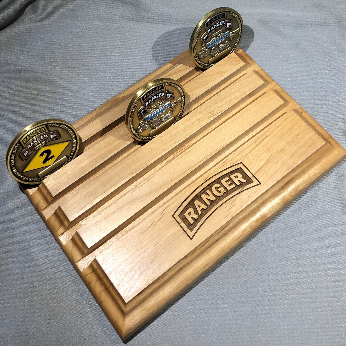Etched RANGER Challenge Coin Display Holds up to 16 Coins - Etsy
