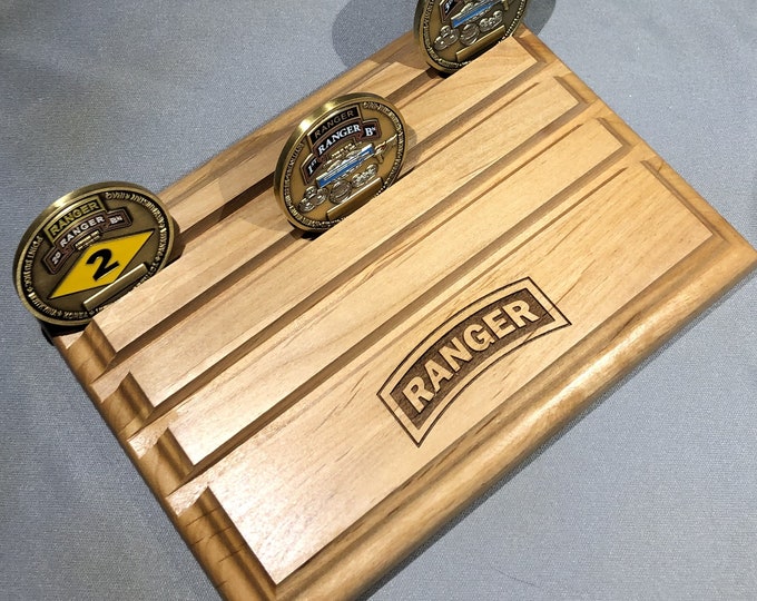 Etched RANGER Challenge Coin Display Holds up to 16 Coins - Etsy