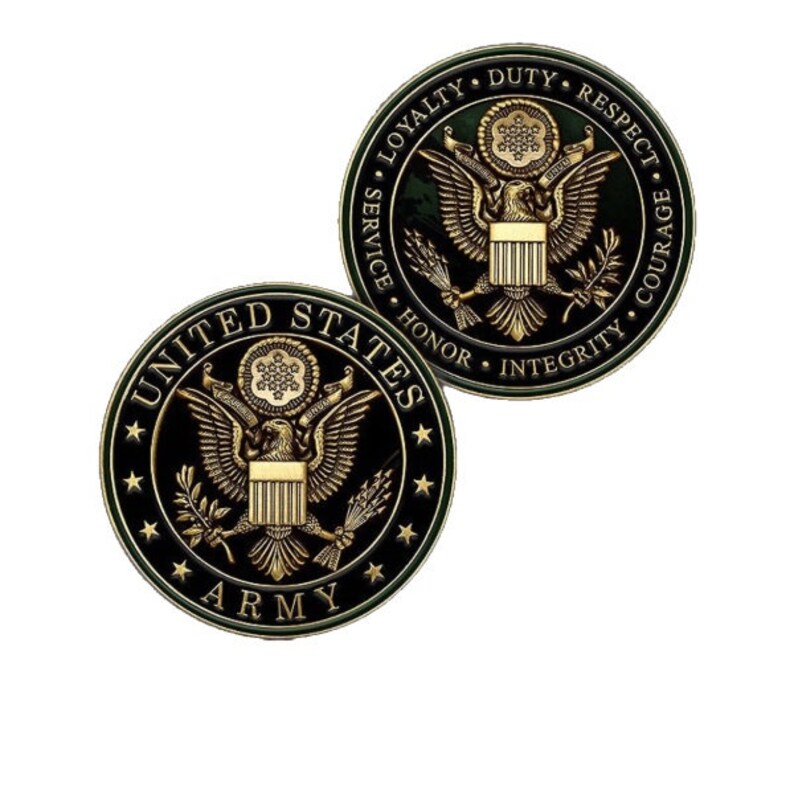 United States Army CORE VALUES Challenge Coin Solid Style - Etsy