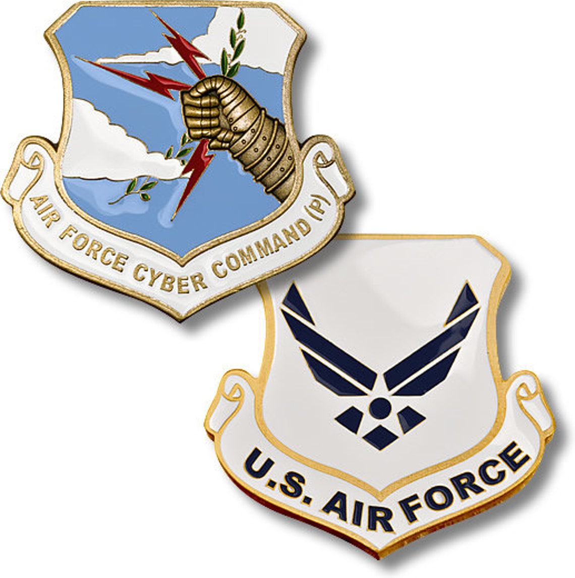 U.S. Air Force Cyber Command Challenge Coin | Etsy