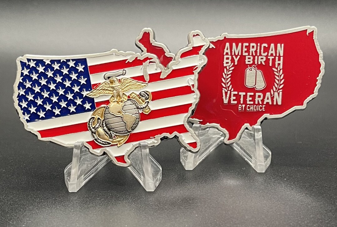 USMC American by Birth – Veteran by Choice Challenge Coin - Etsy