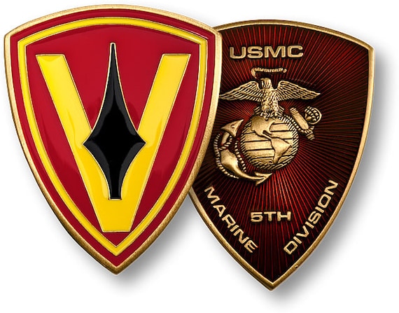 U.S. Marine Corps 5th Marine Division Challenge Coin | Etsy