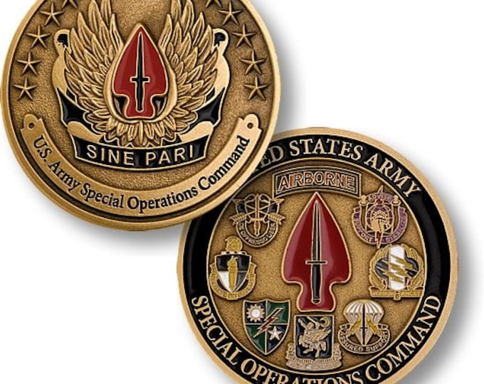US Army Special Operations Command Sine Pari - Etsy