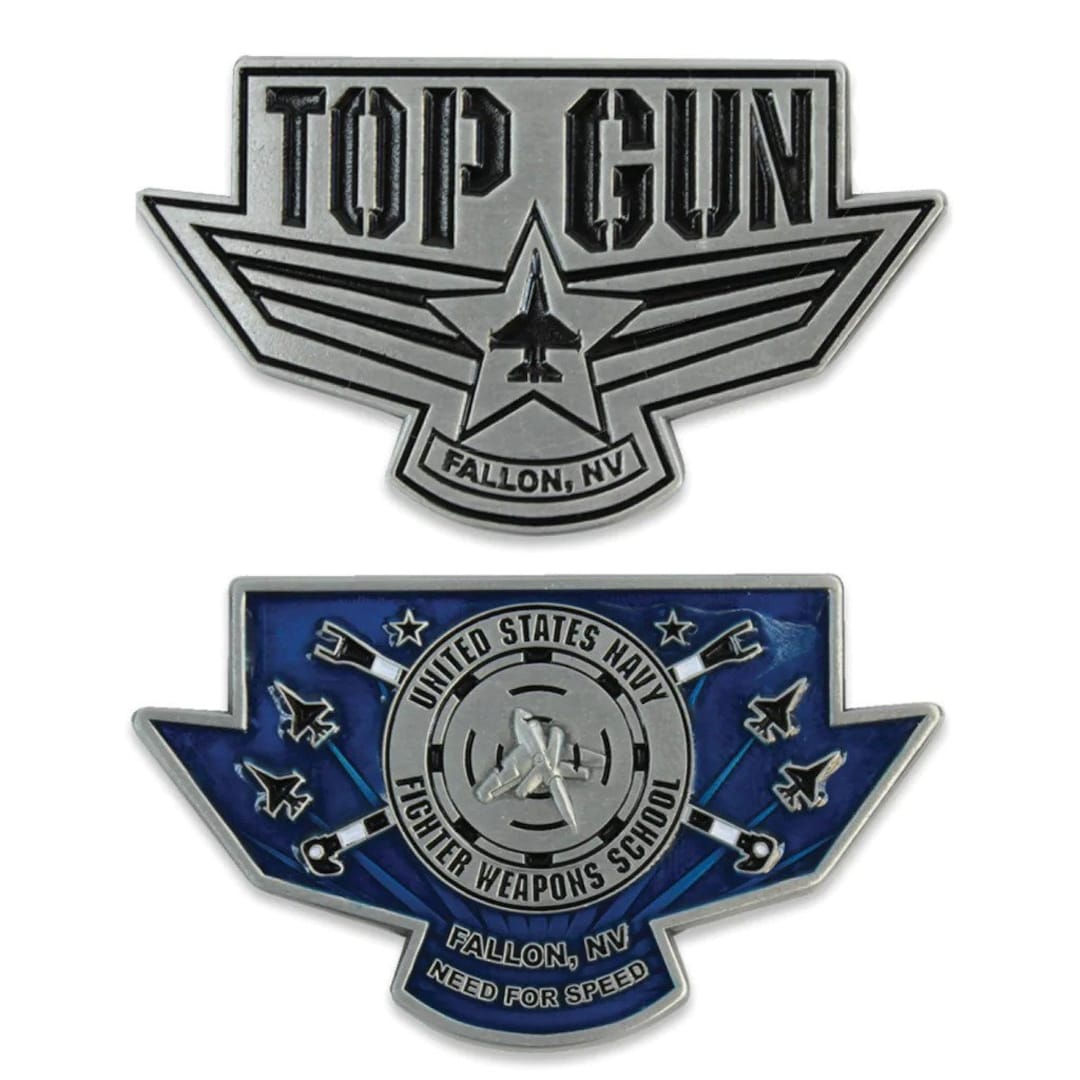 Top Gun Shield Challenge Coin U S Navy Fighter Weapons School, Fallon ...