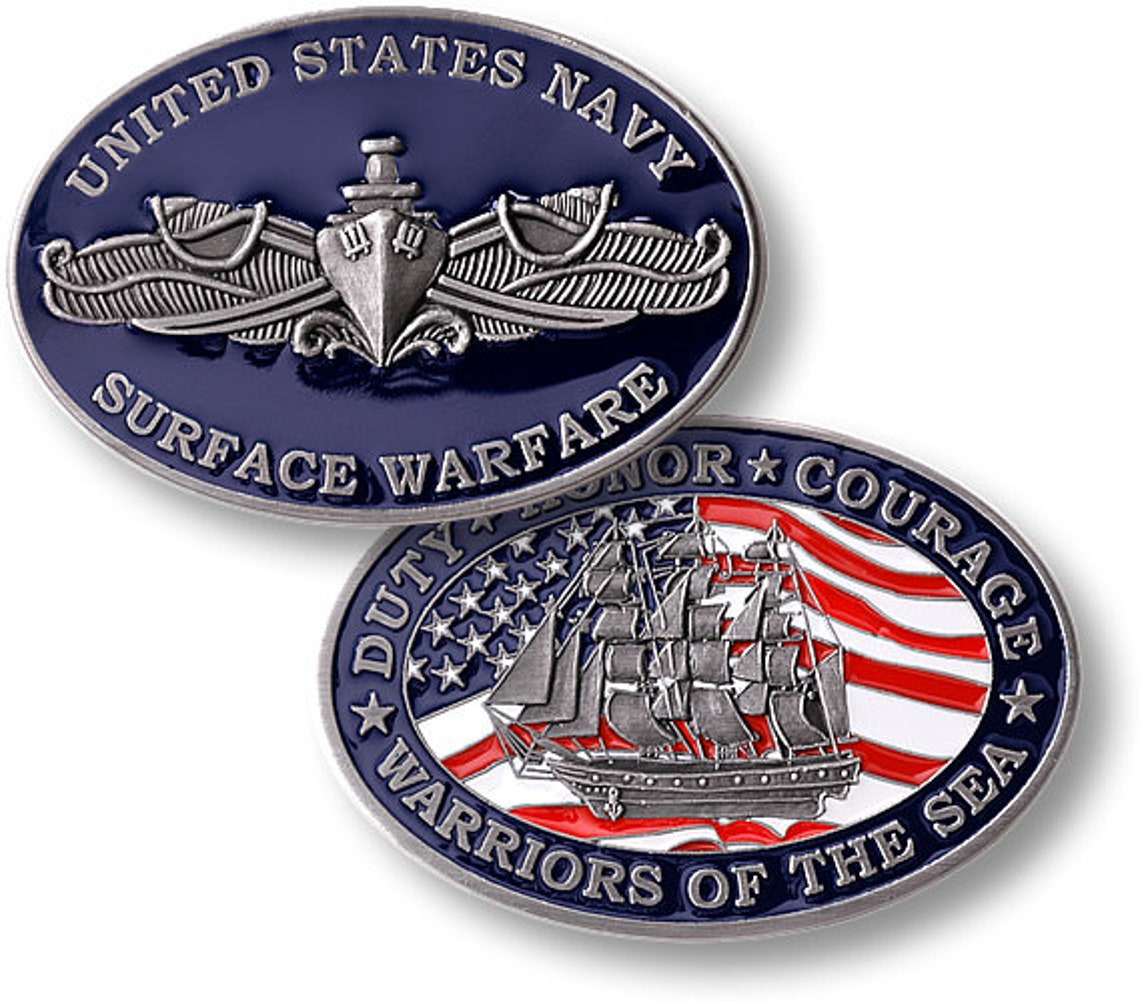 U.S. Navy Surface Warfare Coin Enlisted Challenge Coin | Etsy