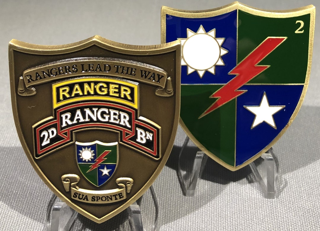 2D Ranger Battalion Shield Challenge Coin - Etsy