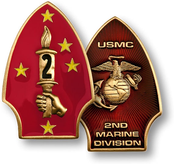 U.S. Marine Corps 2nd Marine Division Challenge Coin | Etsy
