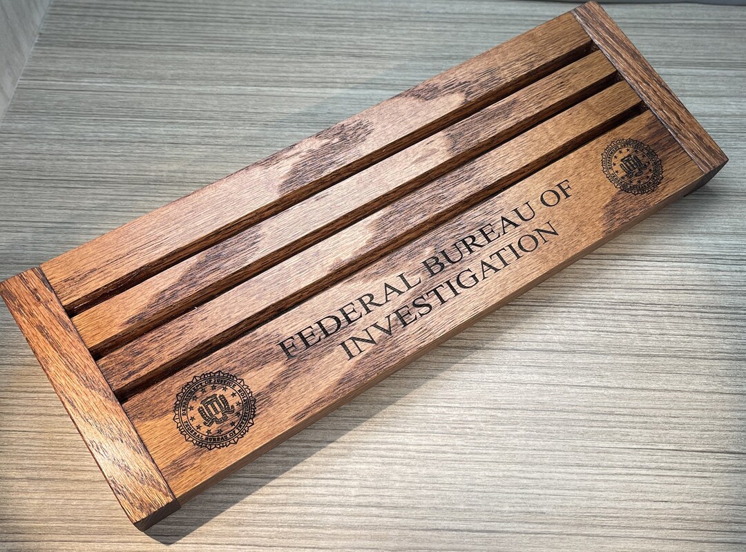 OAK Stained RED Mahogany Federal Bureau of Investigation FBI Challenge ...