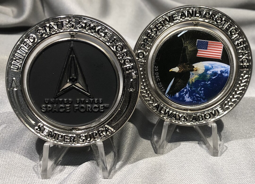United States Space Force SEMPER SUPRA Spinner Challenge Coin - Etsy