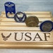 Etched USAF Alder Challenge Coin Display Holds up to 20 Air Force Coins ...