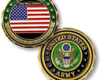 United States Army CORE VALUES Challenge Coin Solid Style - Etsy