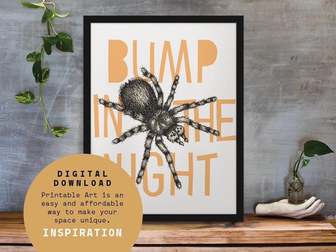 Digital Download Clipart: Tarantula Spider & "bump in the Night" - Etsy