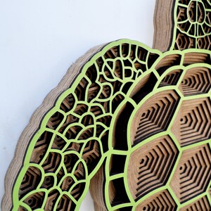 Layered Wood Turtle Wall Decor , Laser Cut Wall Art , Wall Hangings ...