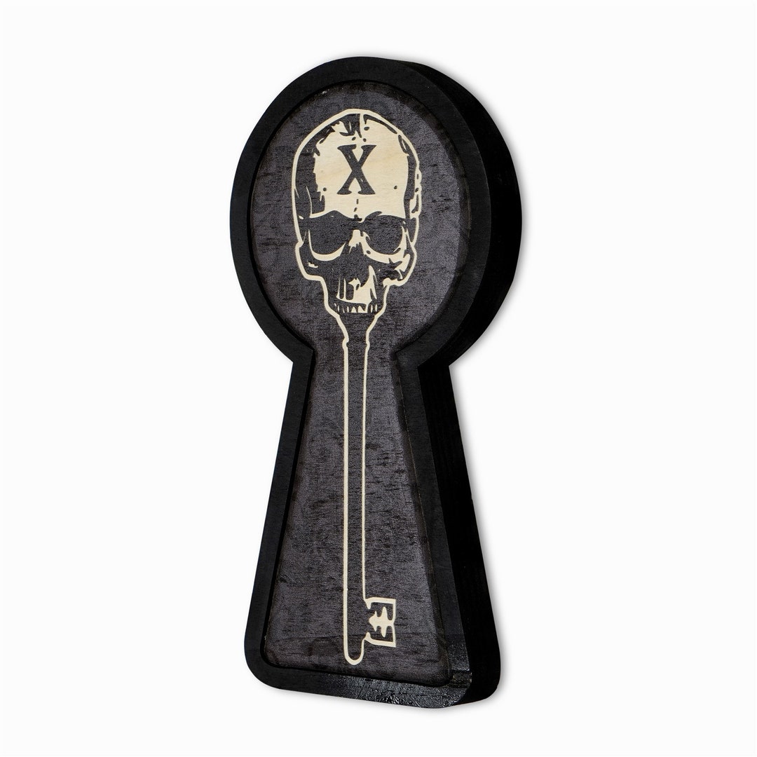 Keyhole and Skull Wall Wood Wall Plaquevintage Witchwitch - Etsy