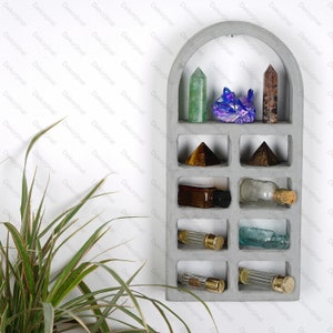 Concrete Effect Curiosities Shelf,oddities Display,wall Shrine,wall ...
