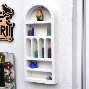 Concrete Texture Effect Curiosities Shelf,oddities Display,wall Shrine ...