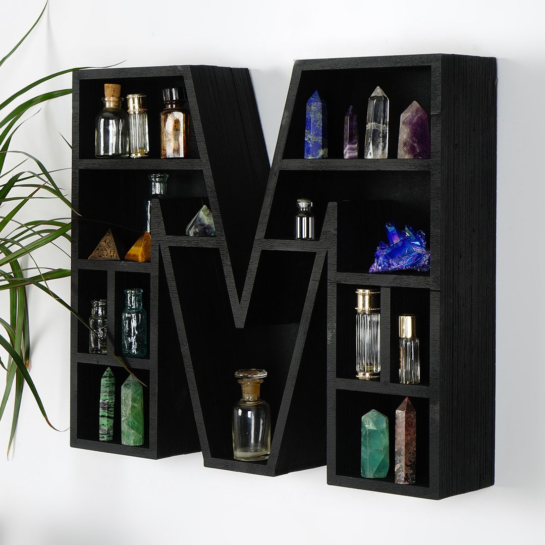 Letter m Crystal Wall Shelf Halloween Decor - Etsy