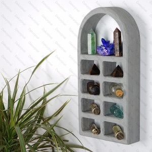 Concrete Effect Curiosities Shelf,oddities Display,wall Shrine,wall ...