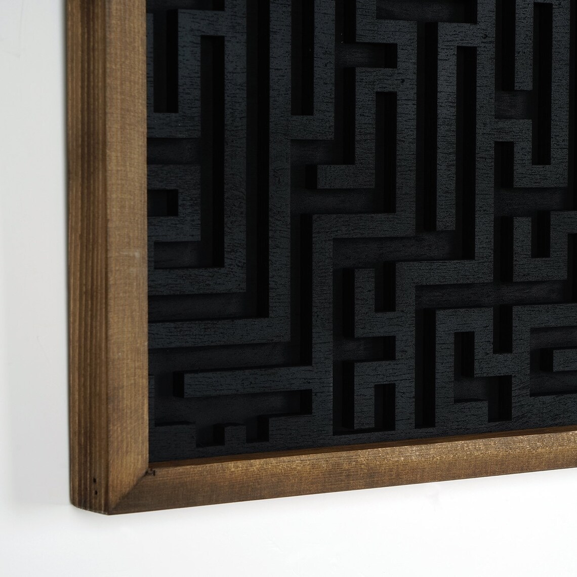 Wood Maze Wall Art Wall Art Long Maze Wood Wall Decorbedroom - Etsy