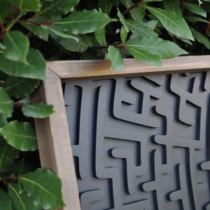 Wood Maze Wall Art, Wall Art Long Maze Wood Wall Decor,bedroom Wall ...