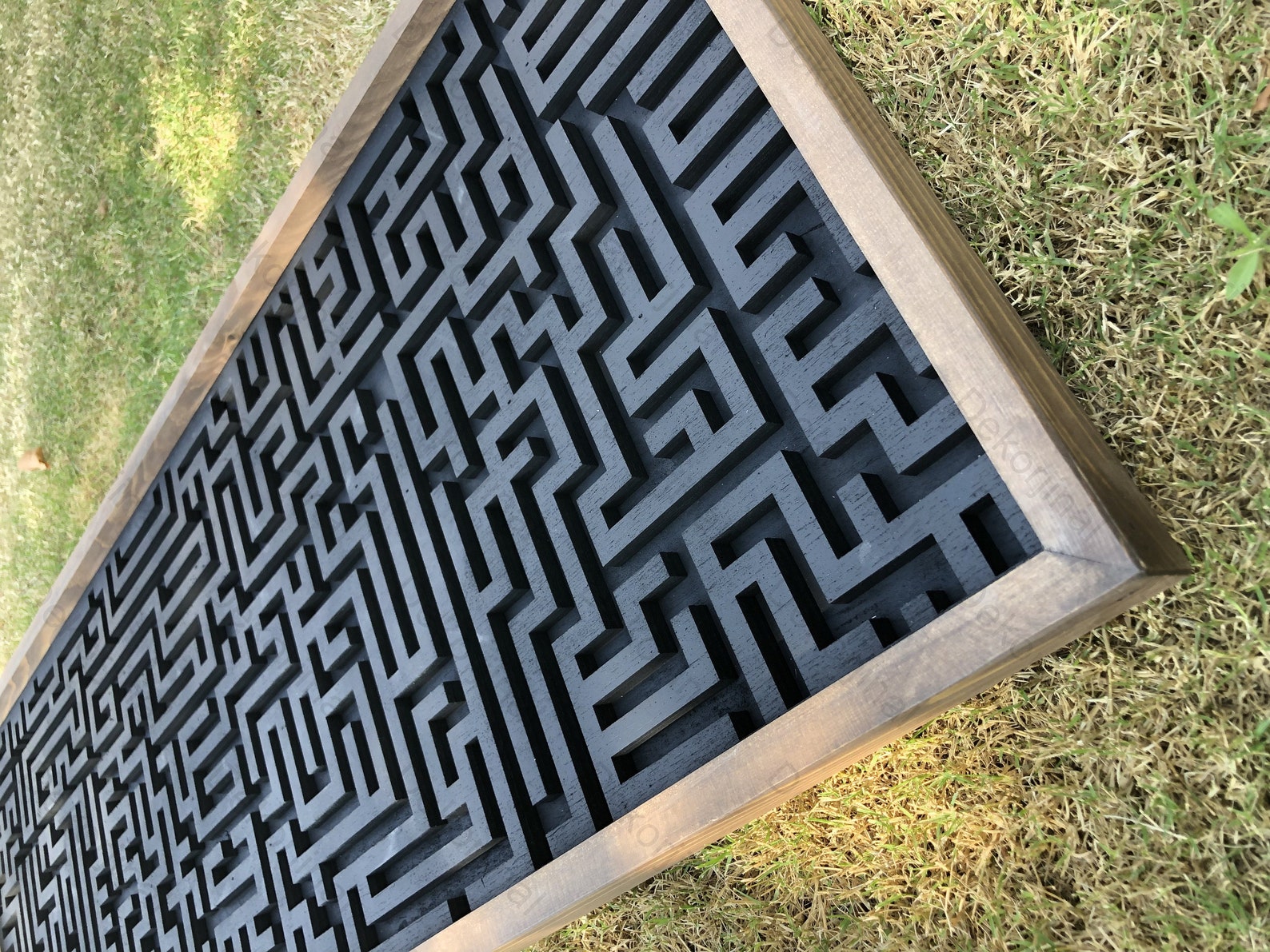 Wood Maze Wall Art, Wall Art Long Maze Wood Wall Decor,bedroom Wall ...