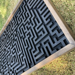 Wood Maze Wall Art, Wall Art Long Maze Wood Wall Decor,bedroom Wall ...