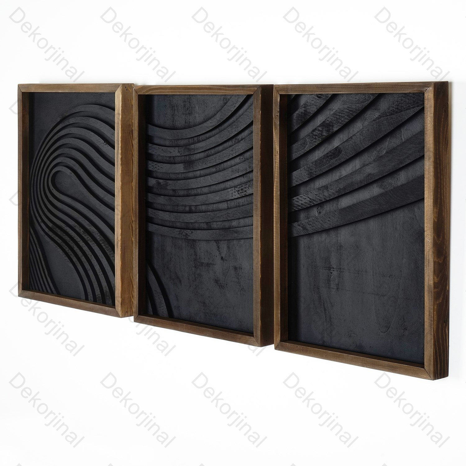 3 Set Wood Geometric Wall Art Set ,modern Wood Wall Art,bedroom Wall ...