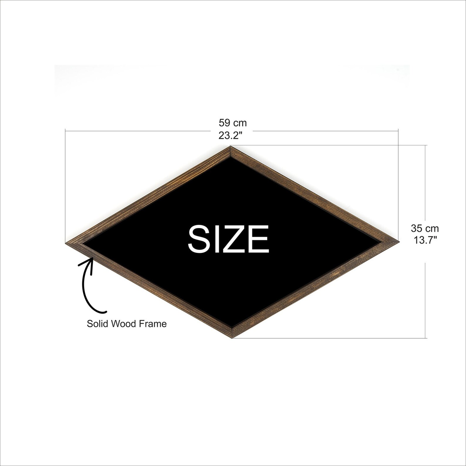 Wood Diamond Frame Moon Phases Wall Art, Wood Frame Boho Wall Decor ...