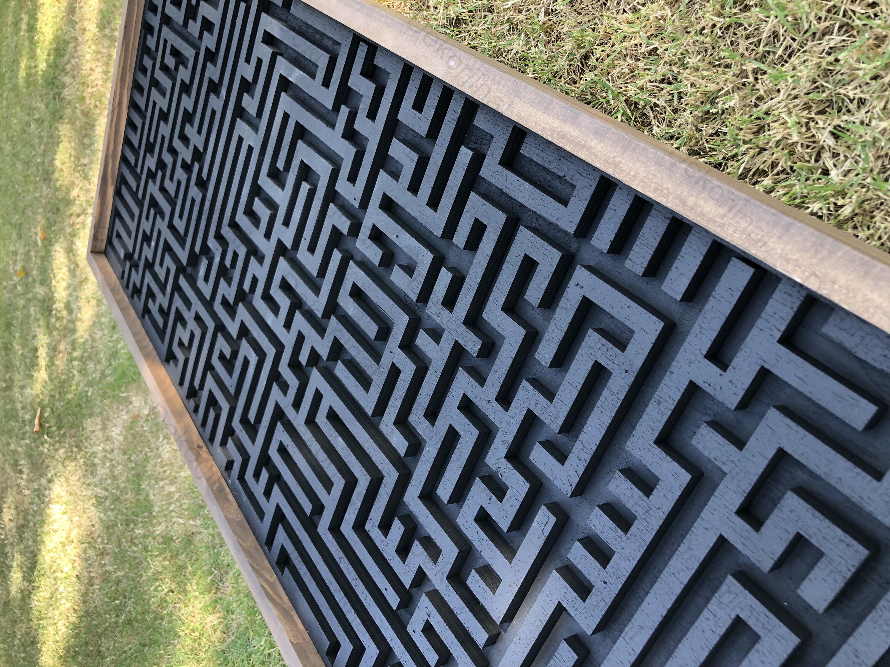 Wood Maze Wall Art, Wall Art Long Maze Wood Wall Decor,bedroom Wall ...