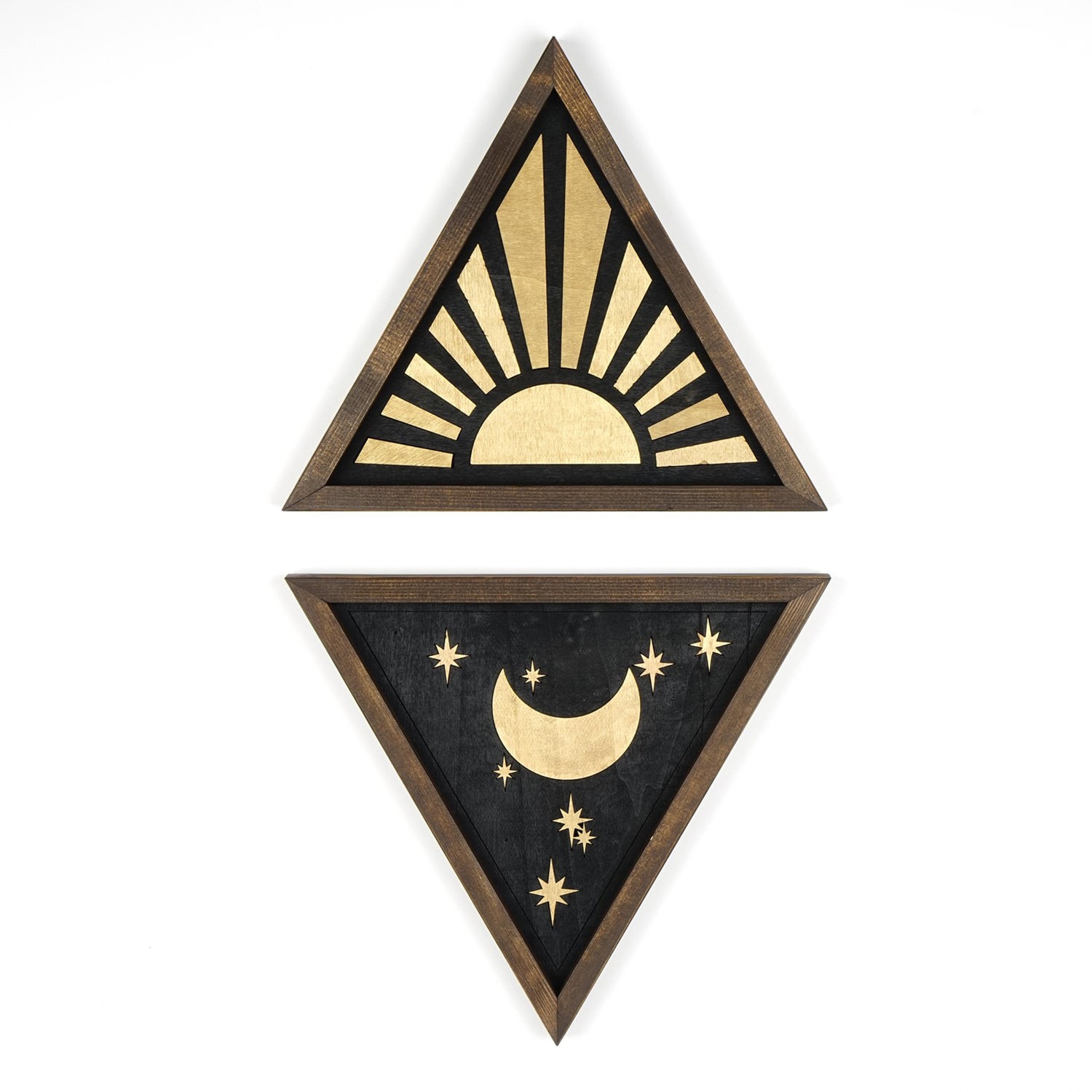 Home Décor Wall Décor triangle wall art Boho decor Engraved Celestial ...