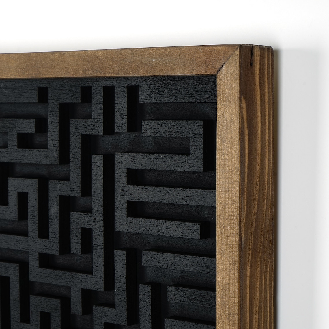 Wood Maze Wall Art Wall Art Long Maze Wood Wall Decorbedroom - Etsy