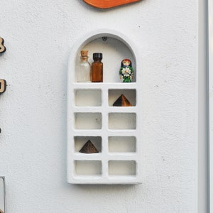 Concrete Effect Curiosities Shelf,oddities Display,wall Shrine,wall ...