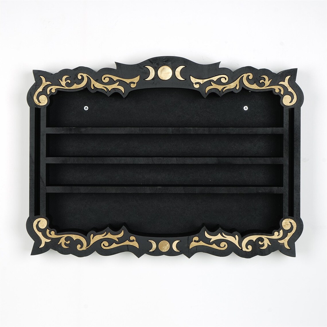 Wooden Altar Crystal Display Gothic Wall Shelf Crystal Wall - Etsy