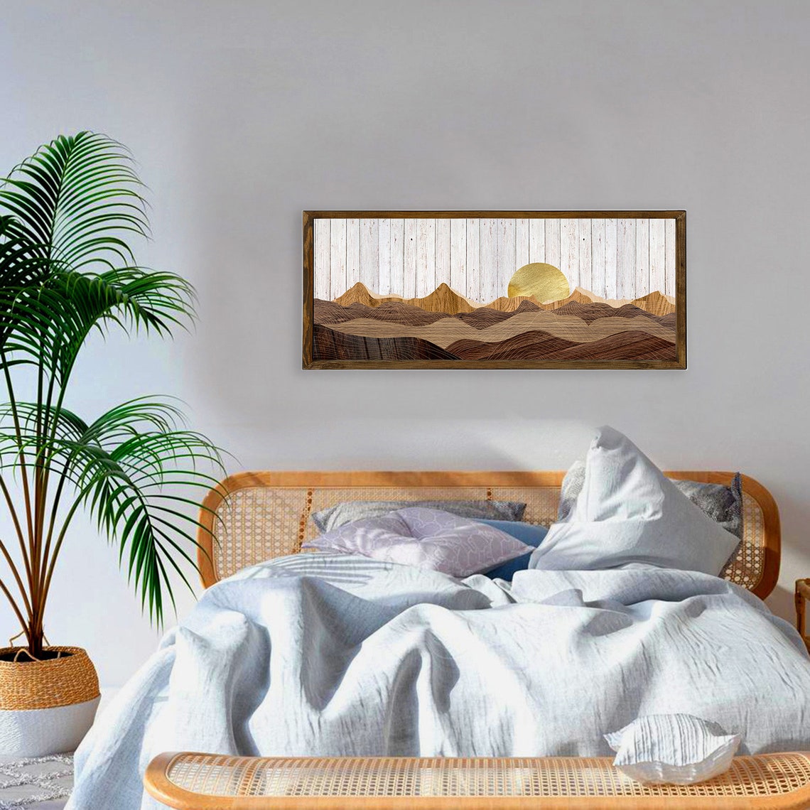 Sunrise Wood Wall Art Wall Art Long Sunrise Wood Wall Decor - Etsy