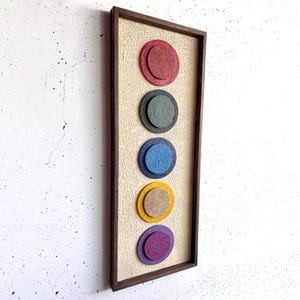 Colorful Textured Circle Wall Art,handmade Abstract Geometric Sculpture ...