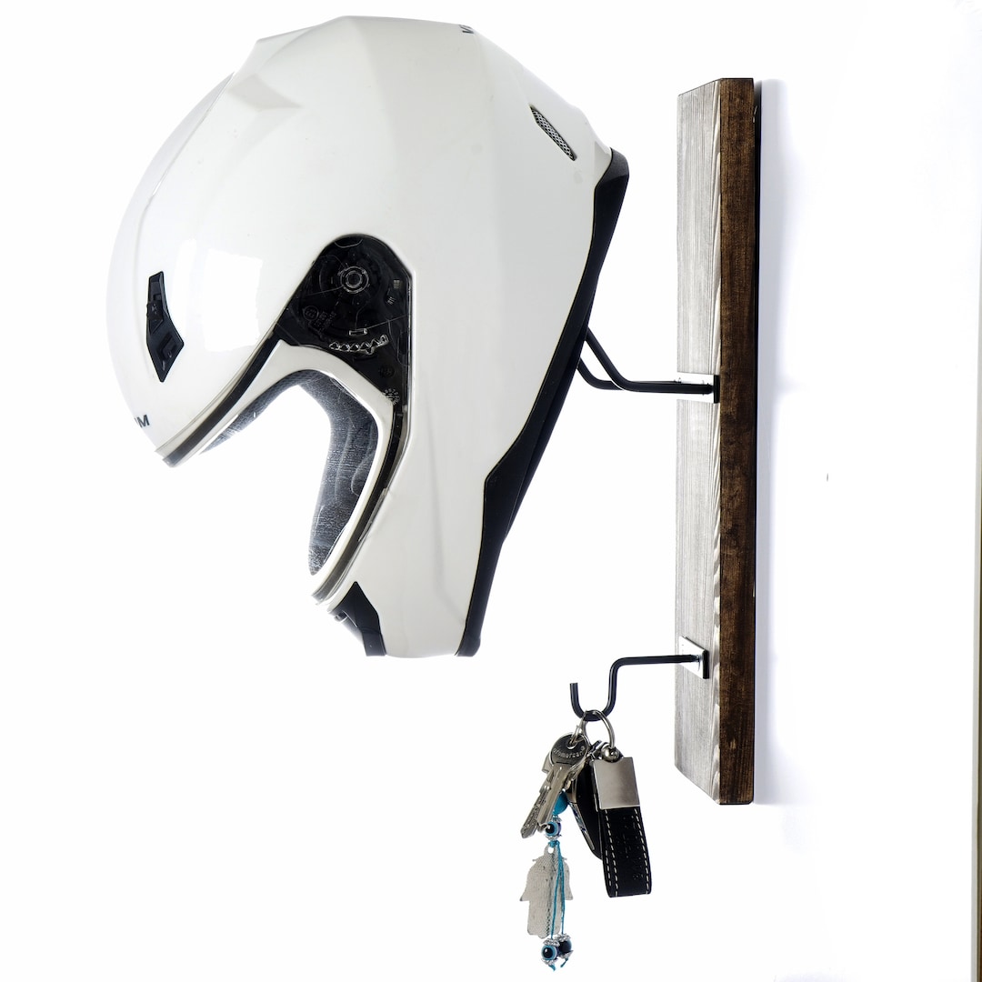 Motorcycle Helmet Rack & Jacket Hook ,helmet Hanger , Wall Mount ...
