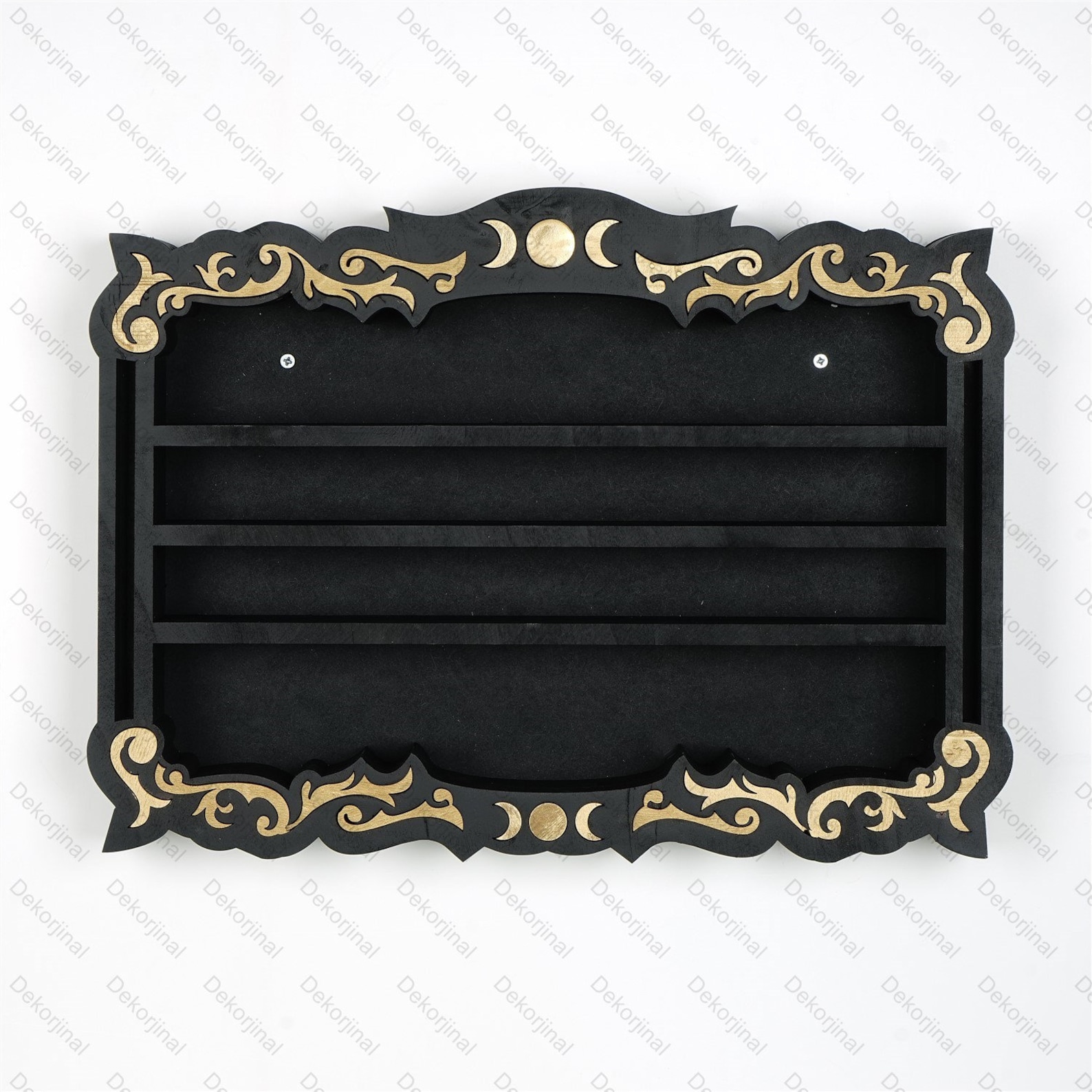 Wooden Altar Crystal Display, Gothic Wall Shelf, Crystal Wall Display ...