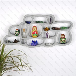 Concrete Effect Curiosities Shelf,oddities Display,wall Shrine,wall ...