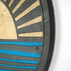 Geometric Sun Pattern Wall Art ,round Wall Art , Circle Wood Wall Art ...