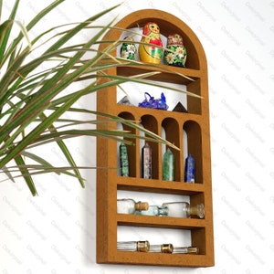 Concrete Texture Effect Curiosities Shelf,oddities Display,wall Shrine ...