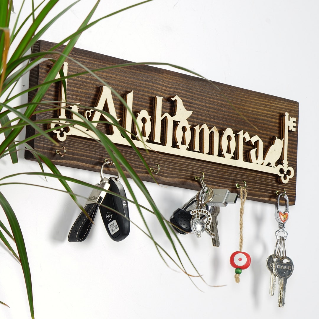 Solid Wood Alohomora Key Holder Alohomora Key Rack alohomora - Etsy