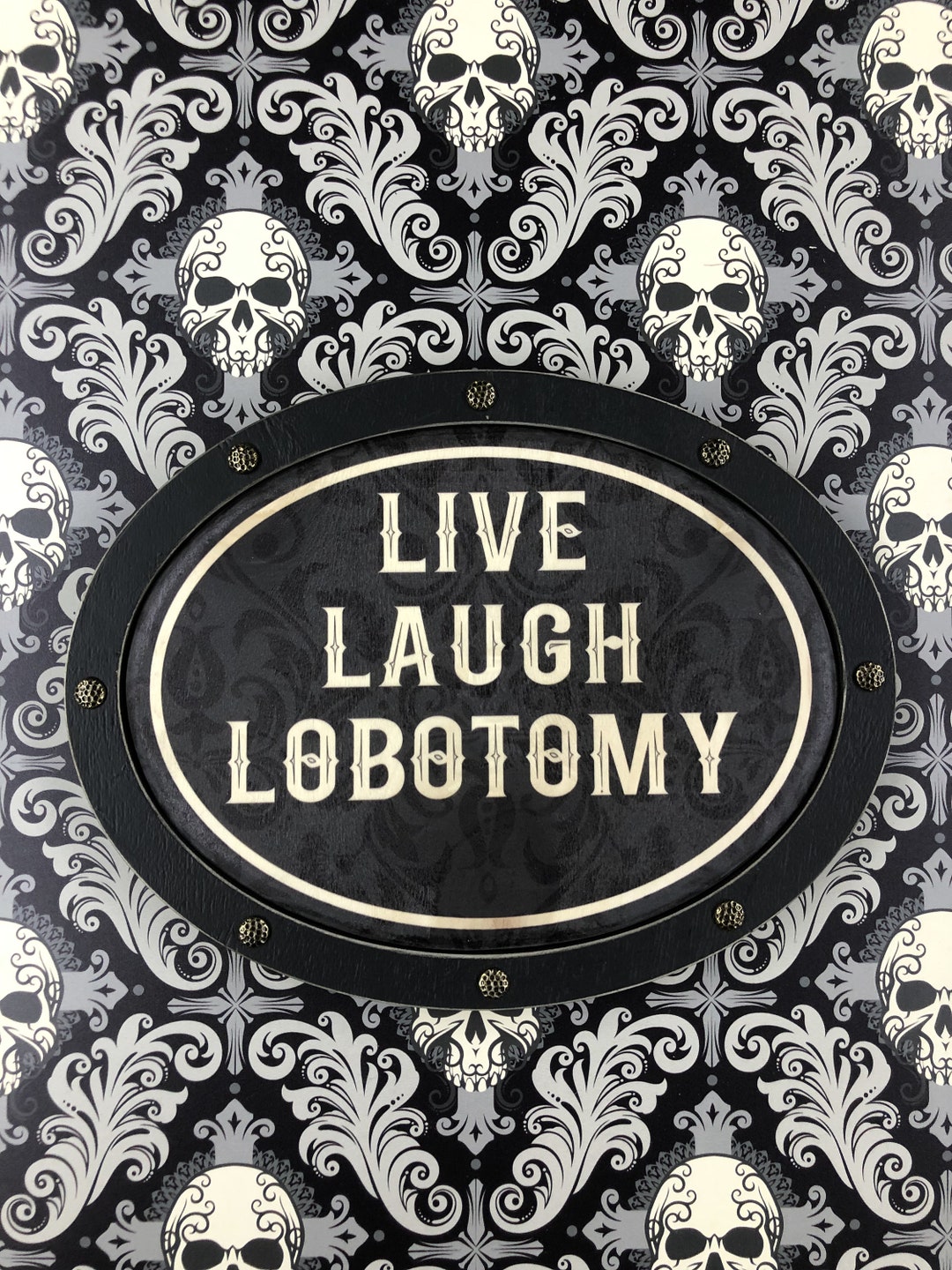Live Laugh Lobotomy Wall Plaque,vintage Witch,witch Home Decor,dark ...