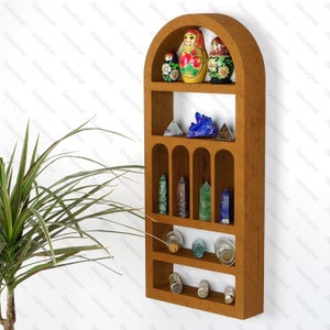 Concrete Texture Effect Curiosities Shelf,oddities Display,wall Shrine ...