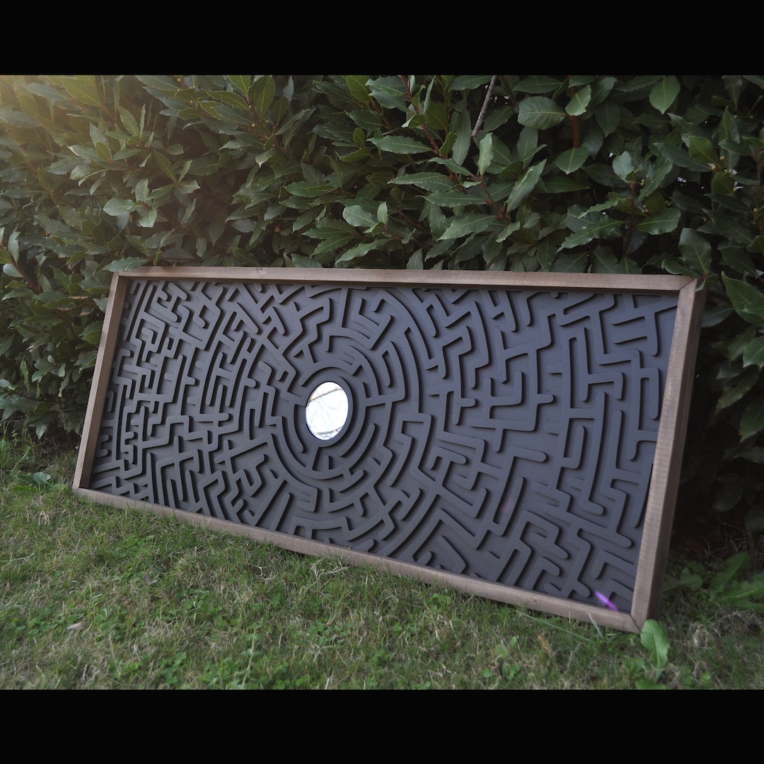 Wood Maze Wall Art, Wall Art Long Maze Wood Wall Decor,bedroom Wall ...
